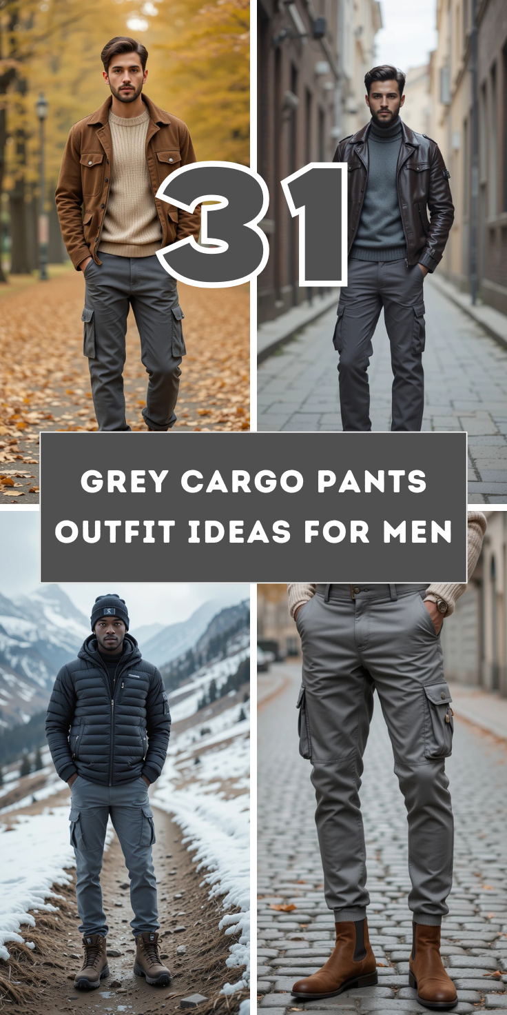 31 Grey Cargo Pants Outfit Ideas for Men – Just Men's Stuff