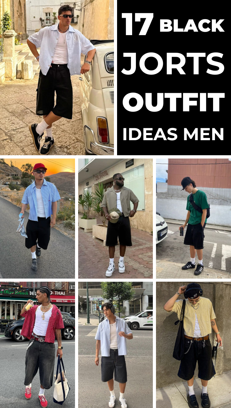 17 Black Jorts Outfit Ideas Men Will Love – Just Men's Stuff